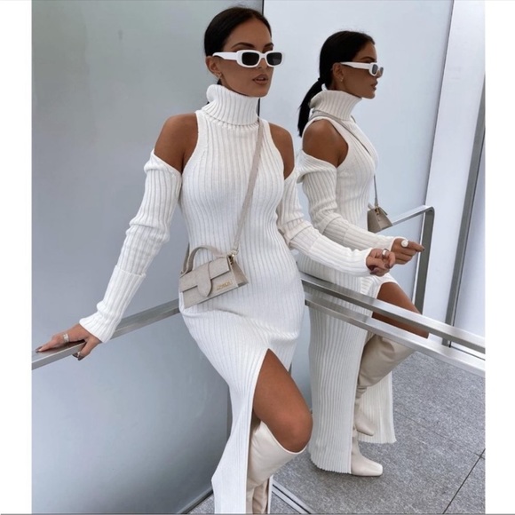 Zara | Dresses | Zara X Kaia Ribbed Long Knit Dress | Poshmark